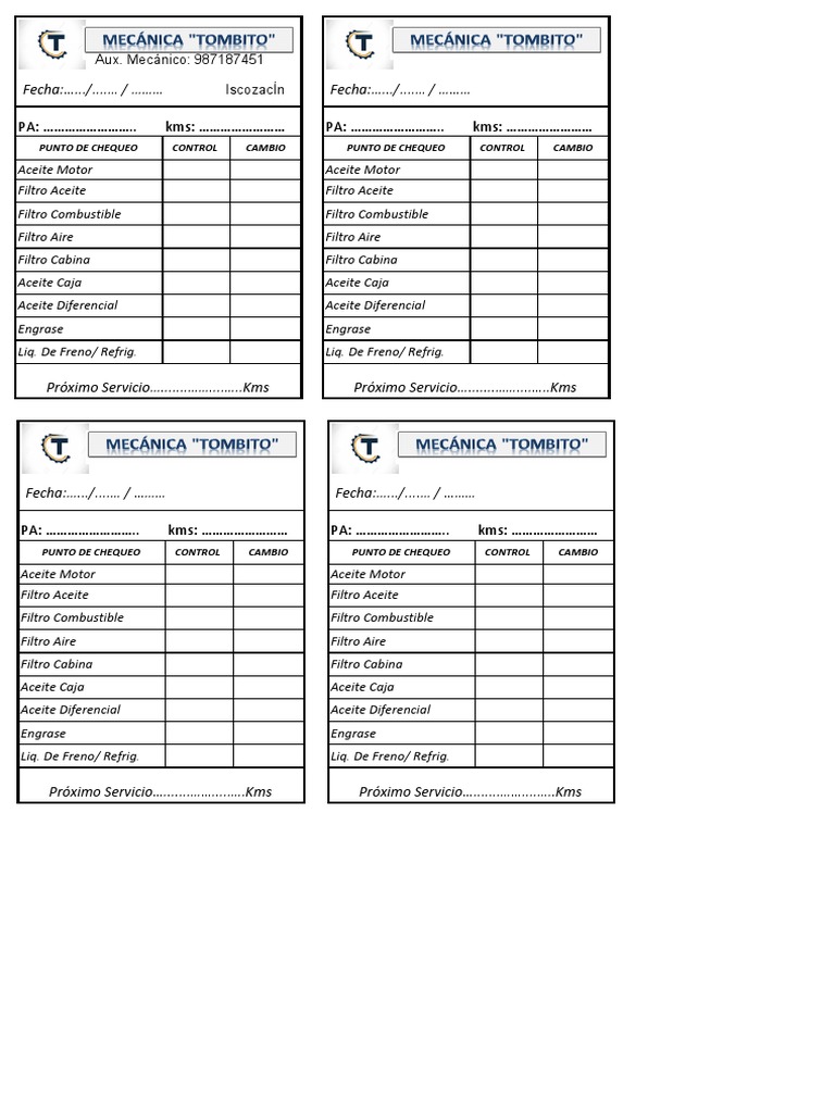 Sticker Service | PDF | Vehículos | Tecnología de vehículos