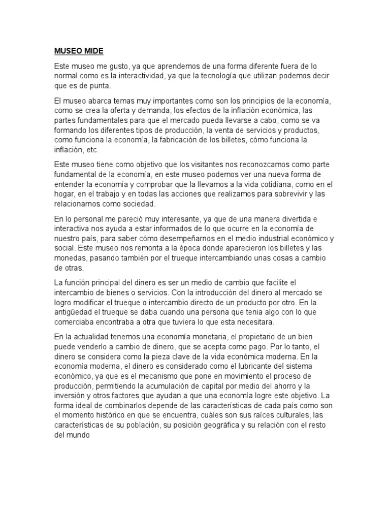 Museo Mide | PDF | Dinero | Bancos
