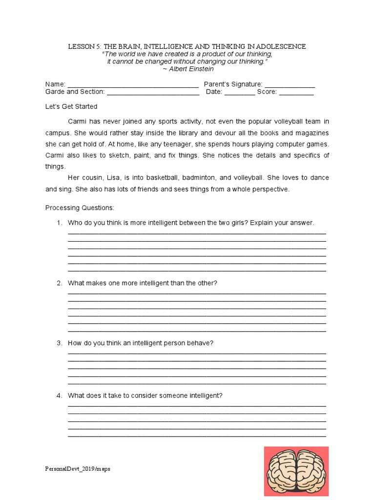 Lesson 5 - PD | Download Free PDF | Behavioural Sciences | Neuroscience