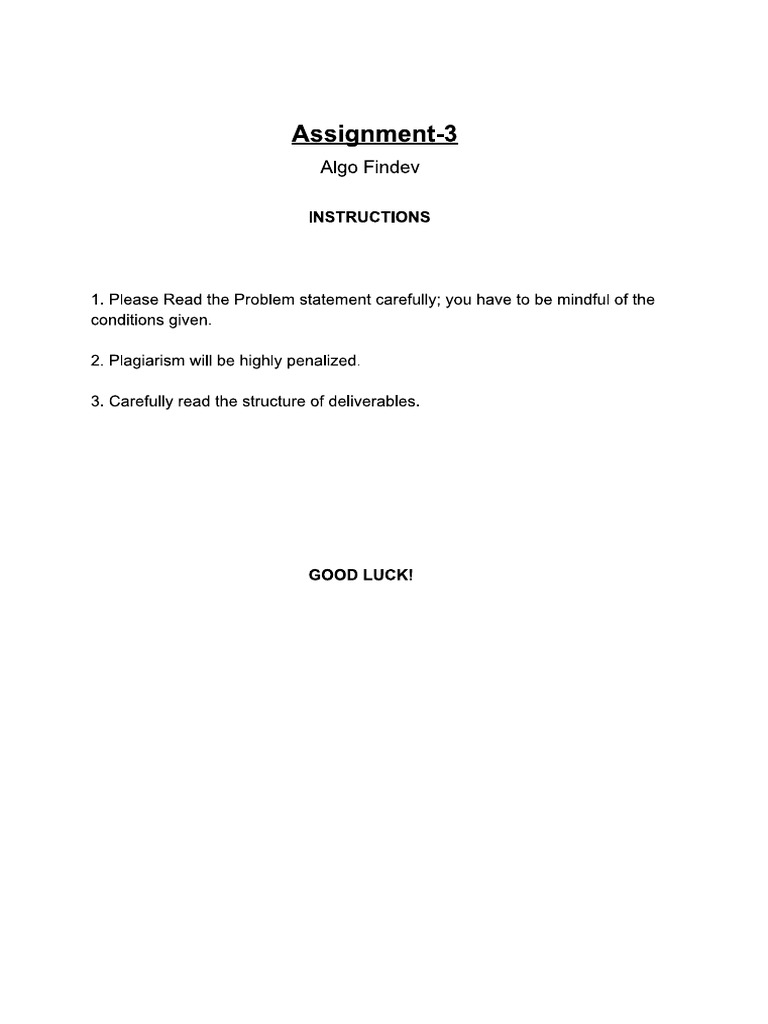 Assignment 3 - Algo FinDev | PDF