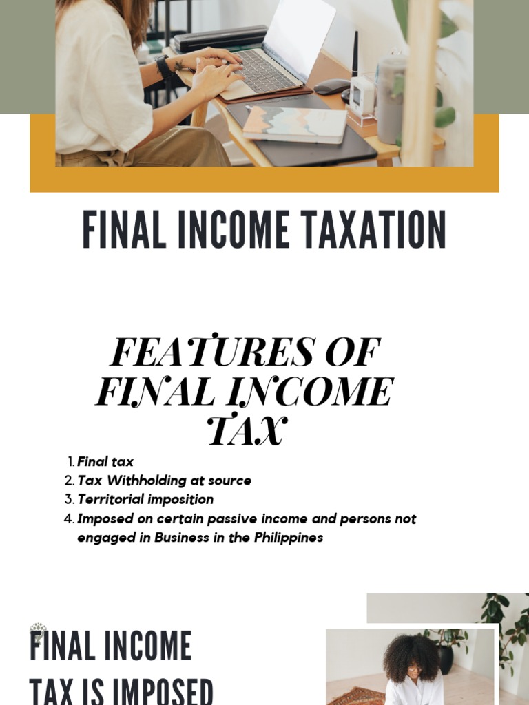 Final Income Tax Overview | PDF | Dividend | Taxes