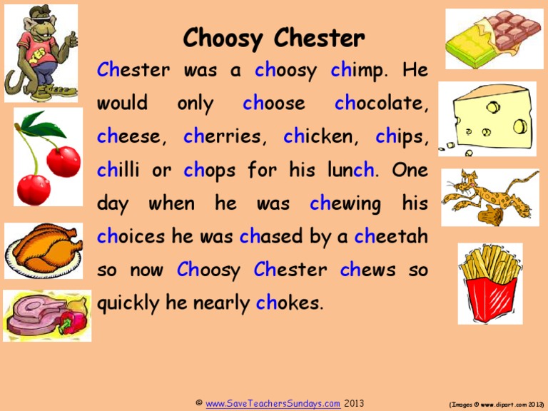 Choosy Chester The Chimpanzee | PDF