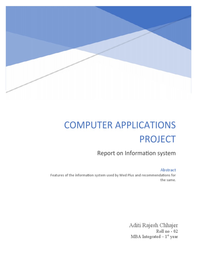 Information System Report | PDF | Information System | Barcode