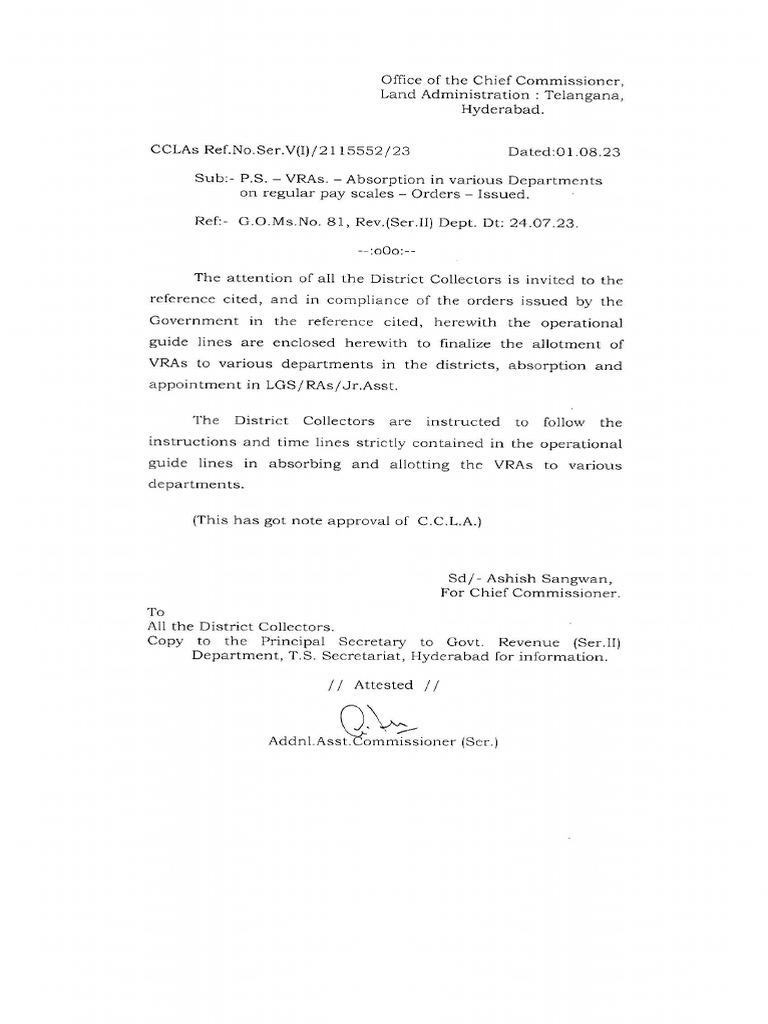 VRAs - Operational Guidelines | PDF