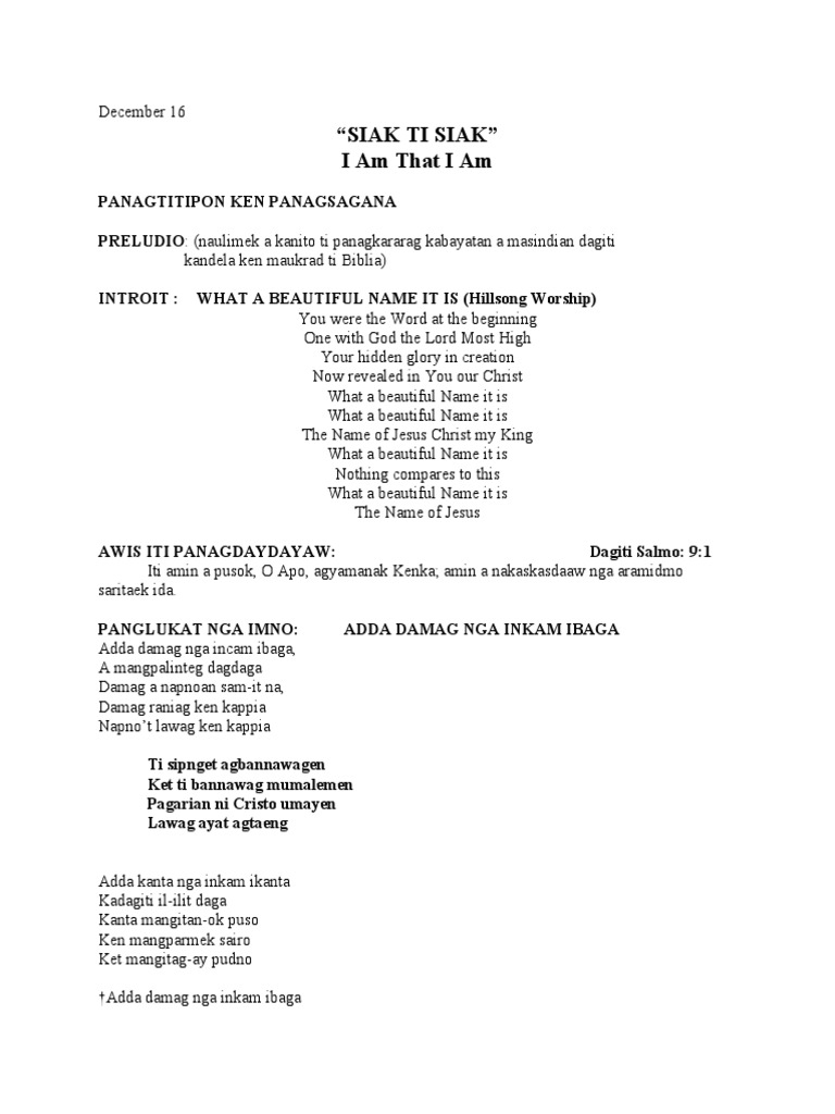 Simbang Gabi Liturgy Only | PDF