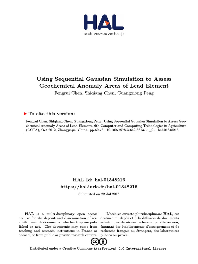 Sequential Gaussian Model | PDF | Probability Distribution | Spatial ... Sequential Gaussian Model | PDF | Probability Distribution | Spatial ...
