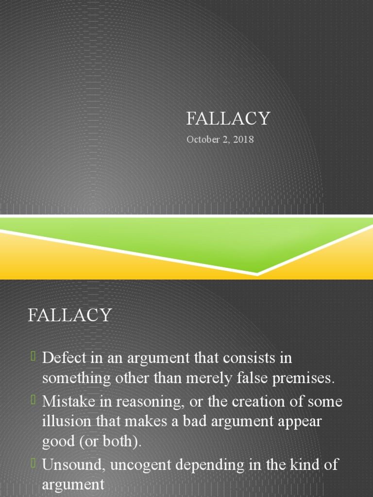 Fallacies | PDF | Fallacy | Argument