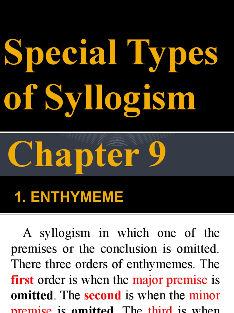 Special Types of Syllogism Explained | PDF