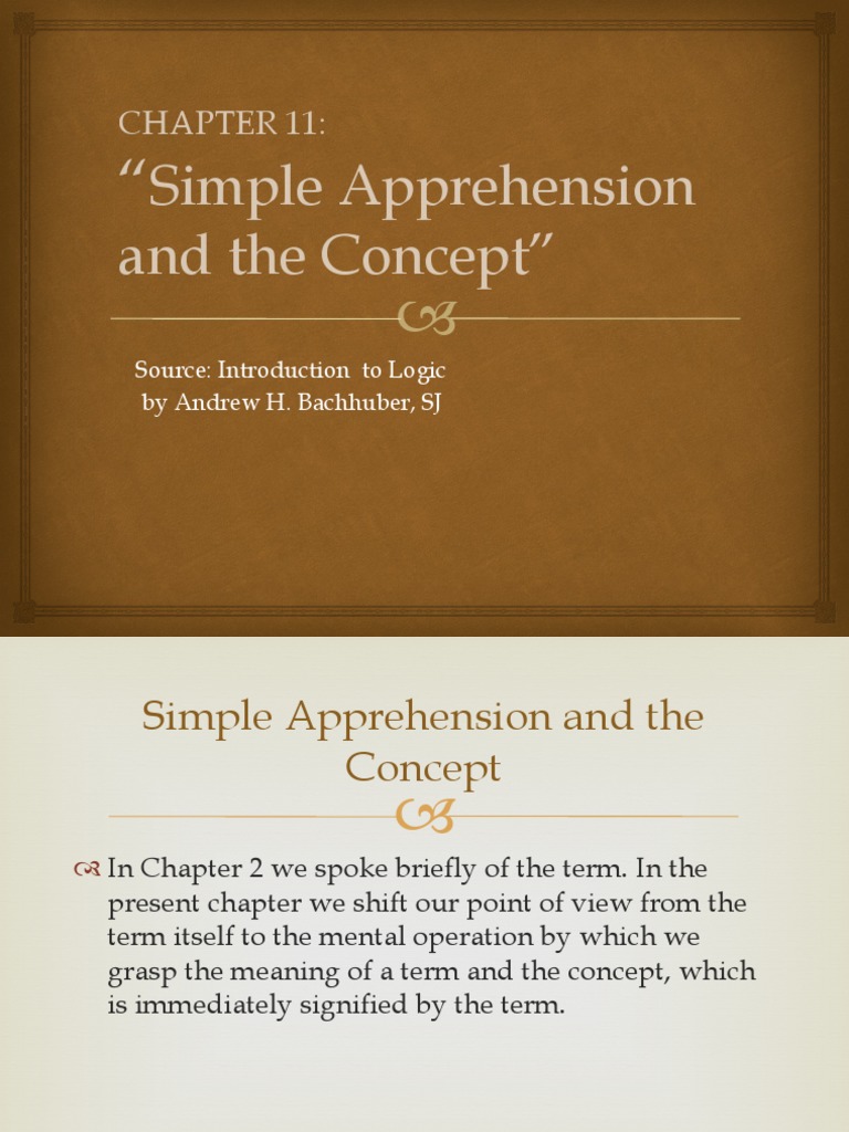 simple apprehension and the concept | PDF | Concept | Abstraction