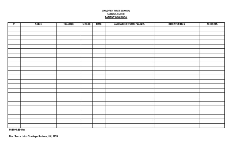 Patient Log Book | PDF