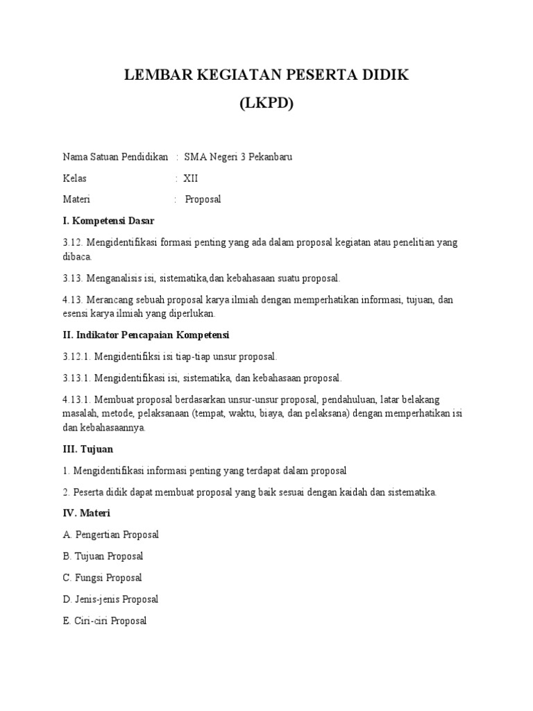 Nikita Aprilia - LKPD Proposal | PDF | Karier & Perkembangan | Komputer