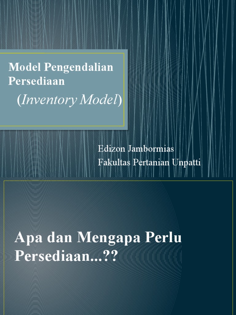 Model Pengendalian Persediaan New | PDF