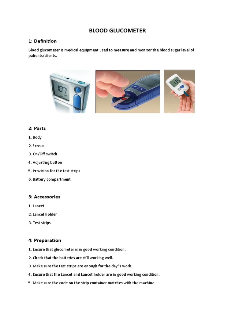 Operating Instructions - Glucometer | PDF | Clinical Medicine | Medicine