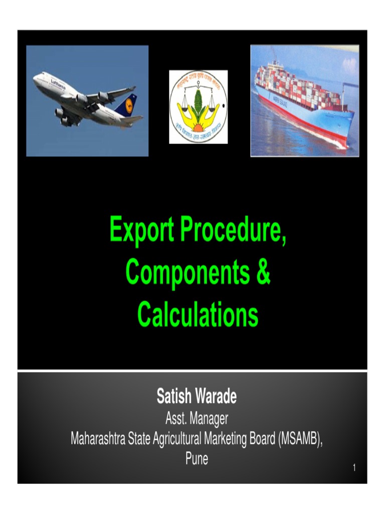 Warade Revised Export Procedure and Documentation V6 | PDF | Economies ...