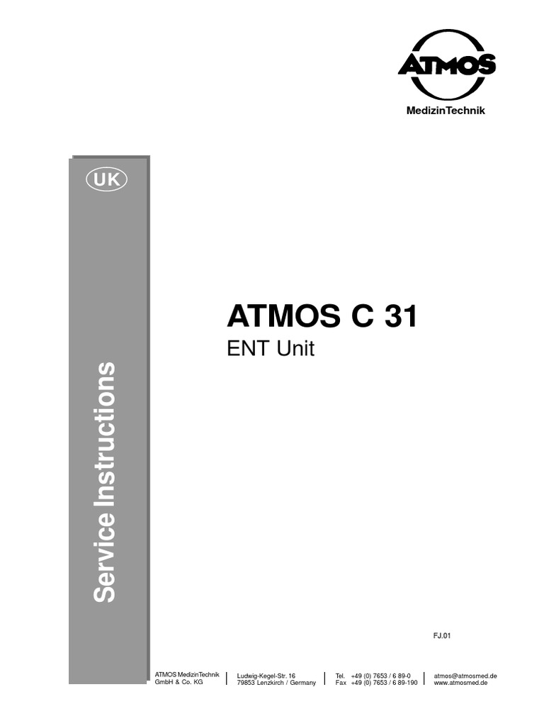 ATMOS C 31 ENT Unit Service Instructions | PDF | Manufactured Goods ...