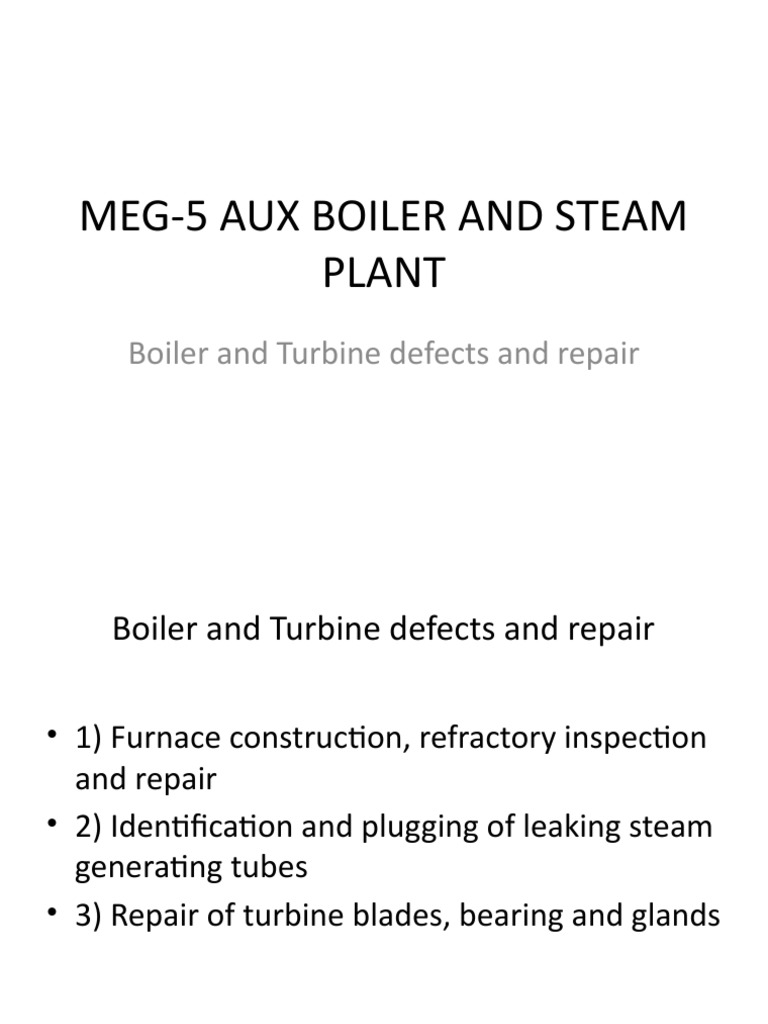 Meg 5-LF-38-39 Boiler and Turbine Defects and Repair | PDF | Refractory ...