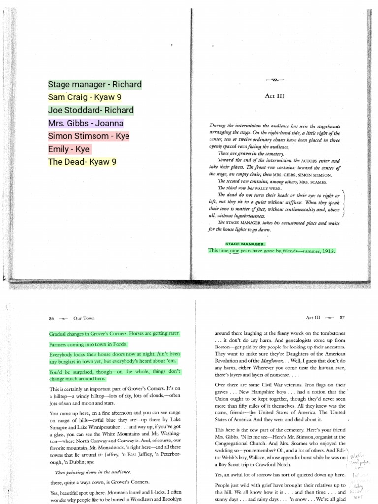 Our Town Act 3 | PDF