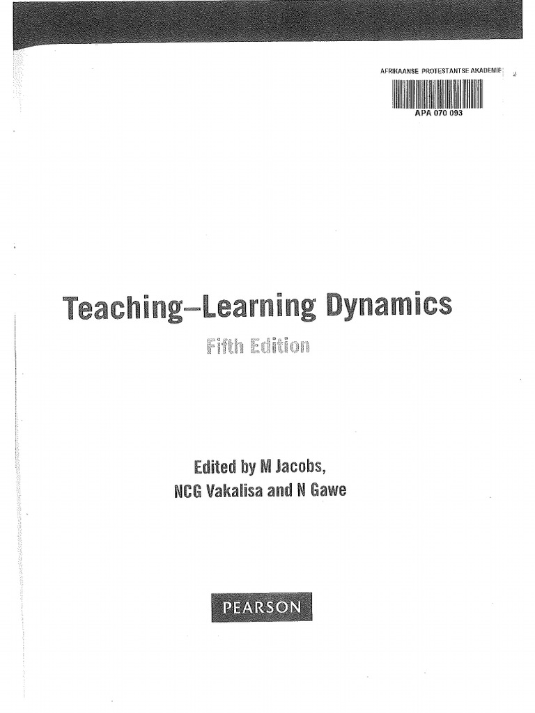 Teaching and Learning Dynamics Chapter 1 | PDF