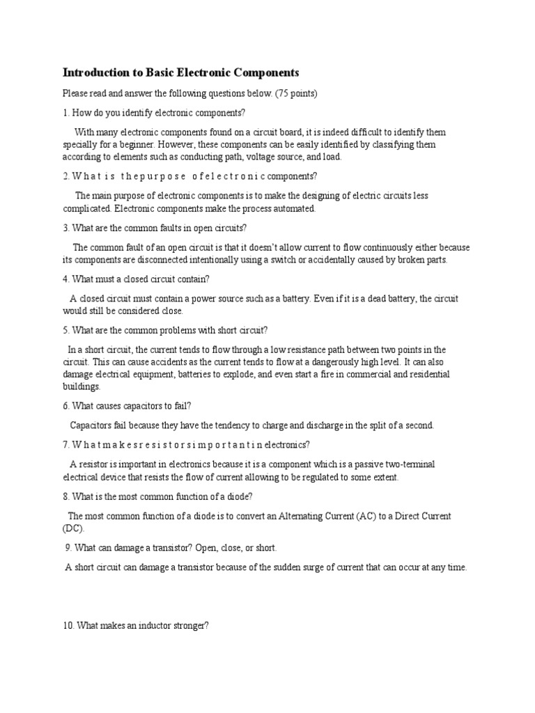 Electronic Components | PDF | Electrical Network | Electronic Component