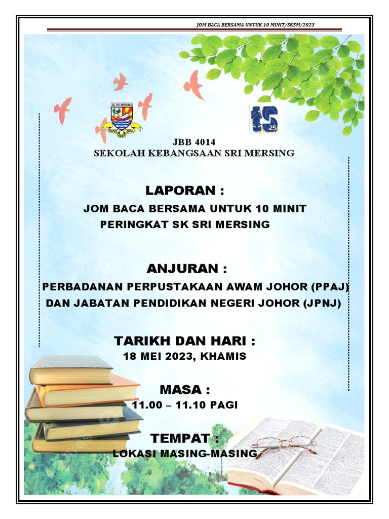 Laporan Jom Baca Bersama Untuk 10 Minit 2023 Pdf