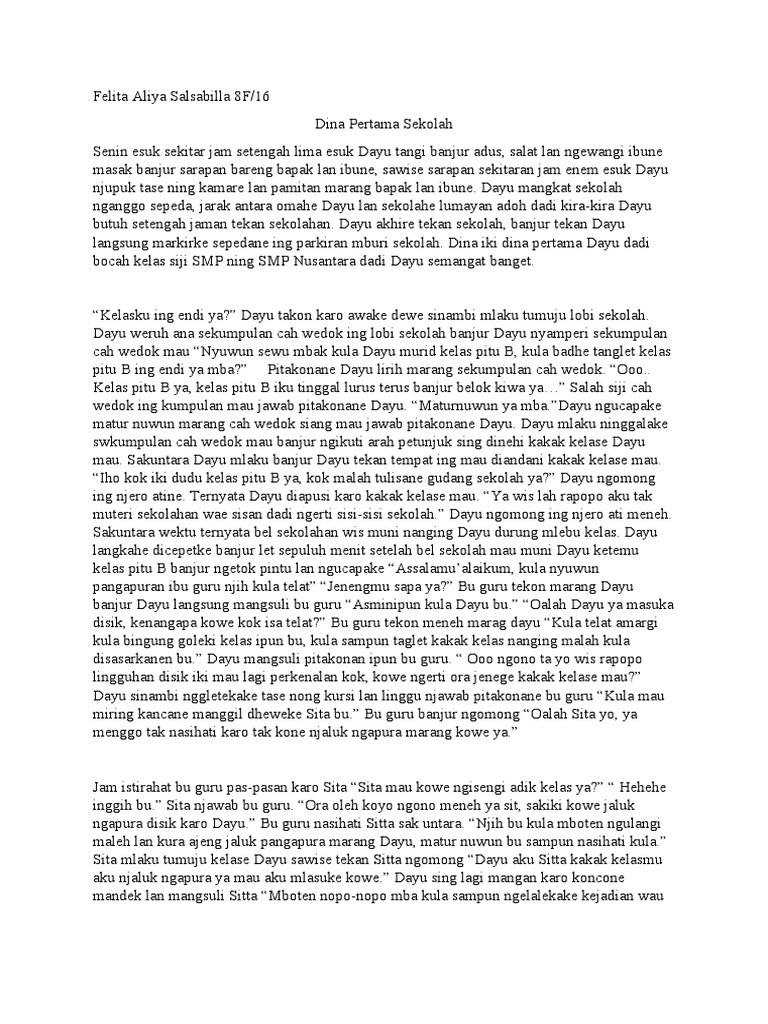 Hari Pertama Dayu di SMP | PDF | Kesehatan Holistik