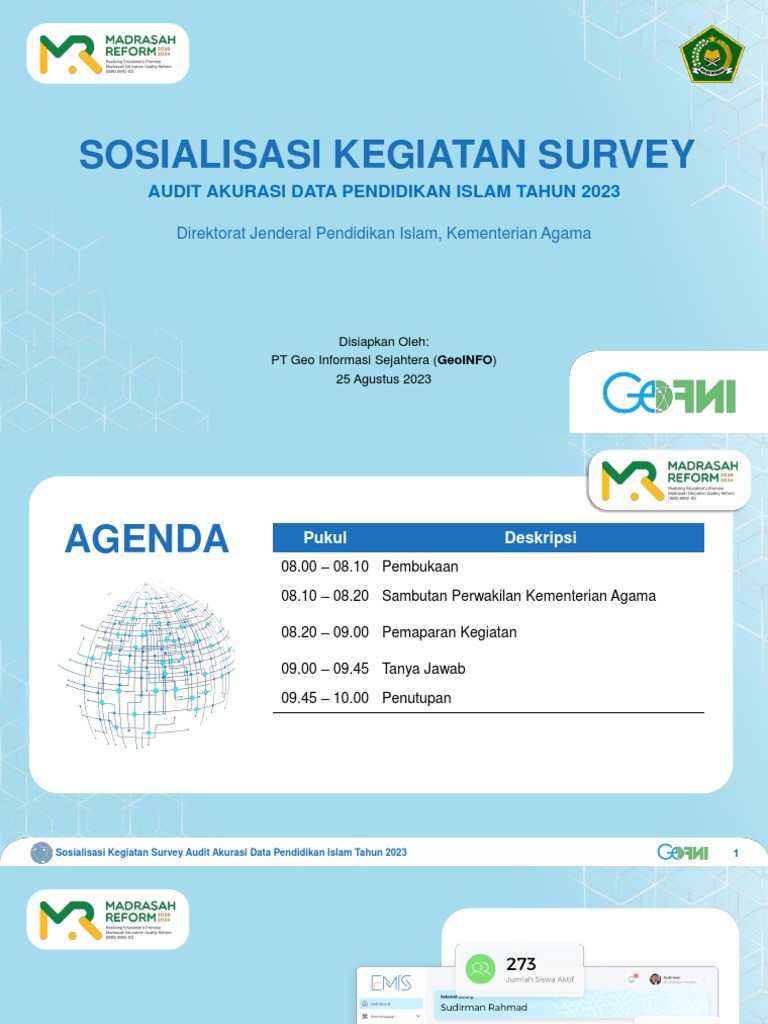 Sosialisasi Kegiatan Audit Akurasi Data 2023 | PDF