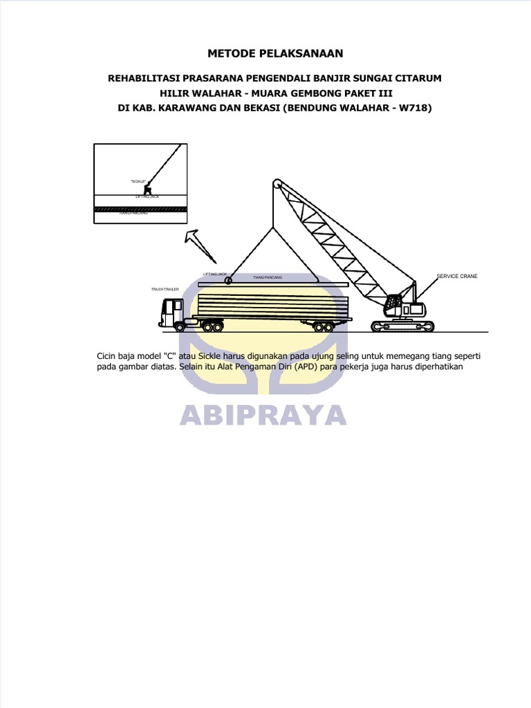 Dokumen - Tips - Metode Pelaksanaan Pemancangan Pile Driver Hammer Sungai Citarum | PDF