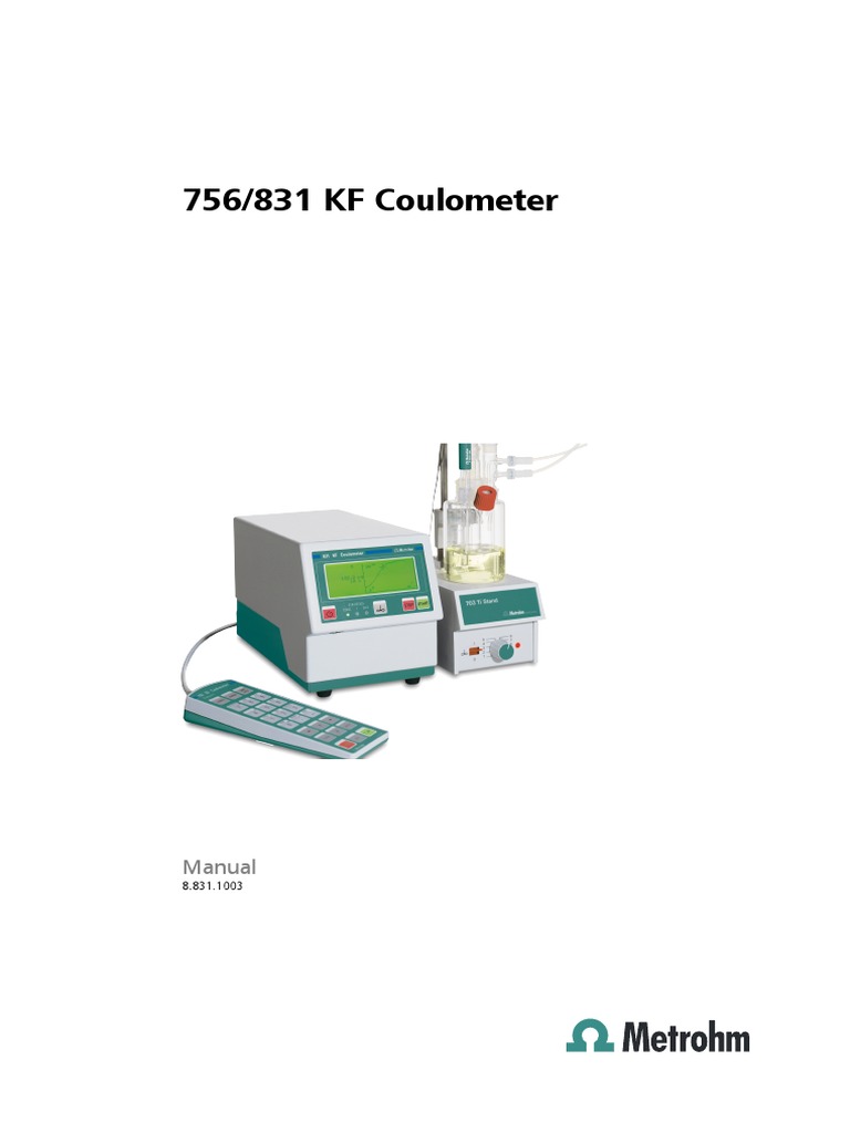 Manual 831 756 KF Coulometer EN | PDF | Physical Chemistry | Chemistry