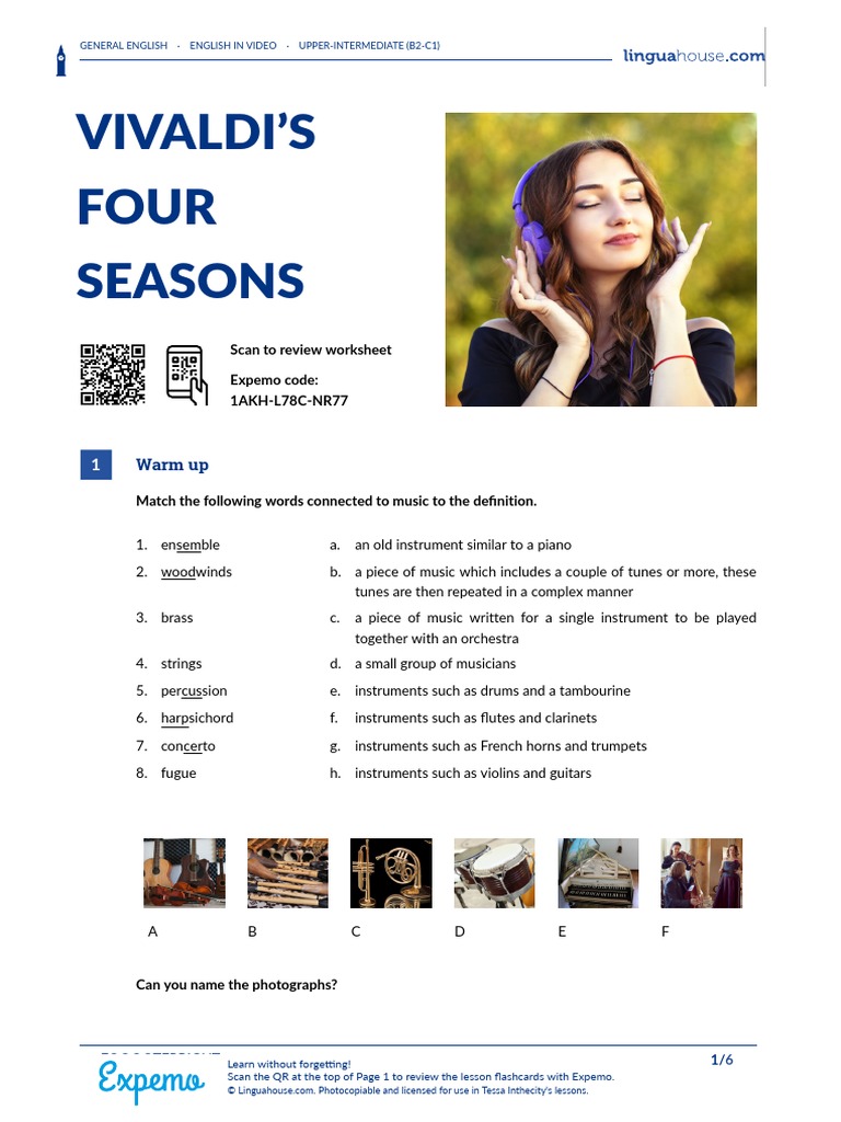 Vivaldi's Four Seasons C1 Lesson | PDF | Musical Instruments ...