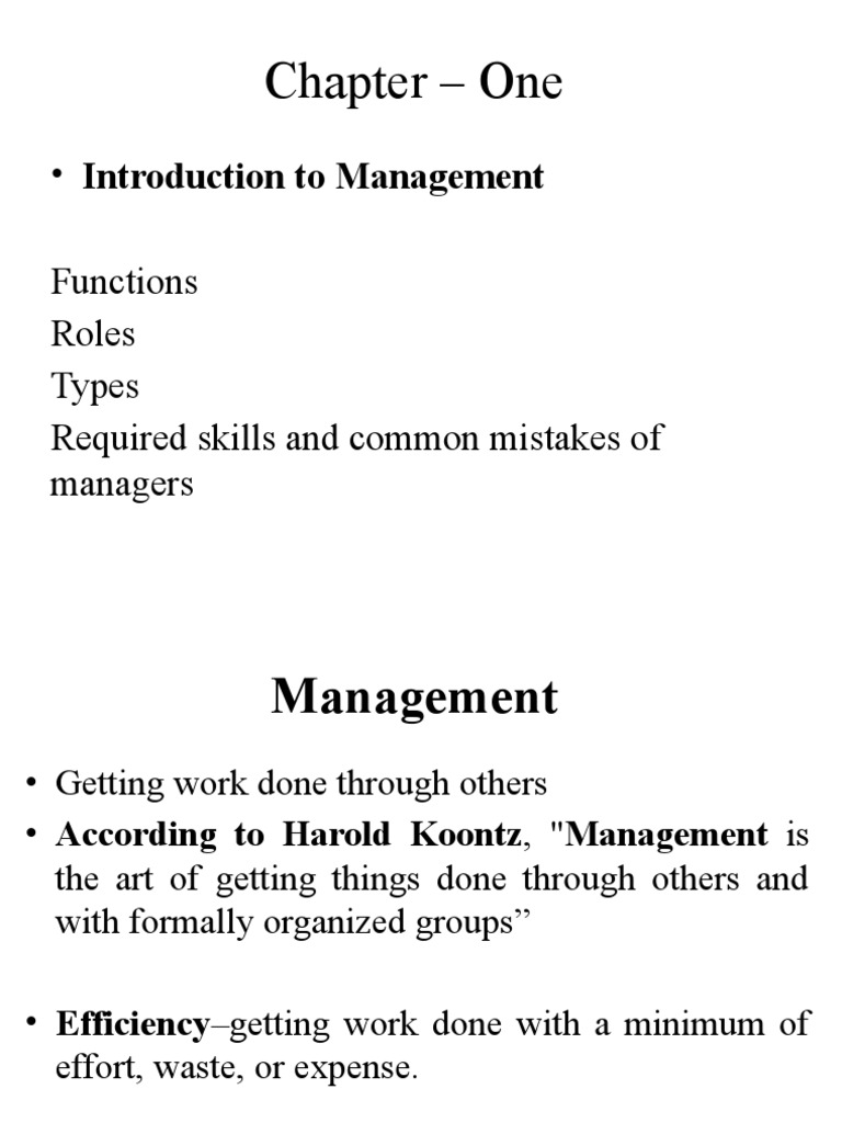 Chapter 1 - POM | PDF | Goal | Psychology