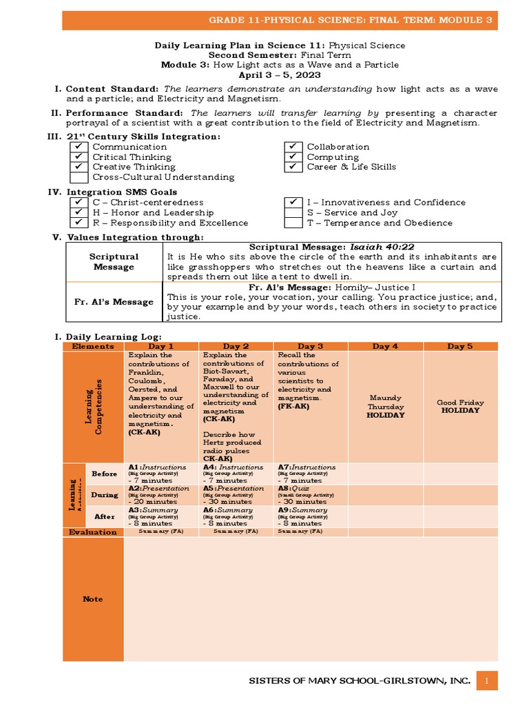 Physical-Science DLP Sem2 Finalterm w6 | PDF | Magnetic Field ...