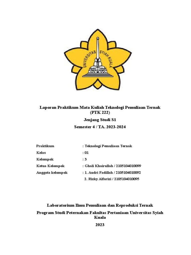 Laporan Praktikum Mata Kuliah Teknologi Pemuliaan Ternak 03 | PDF