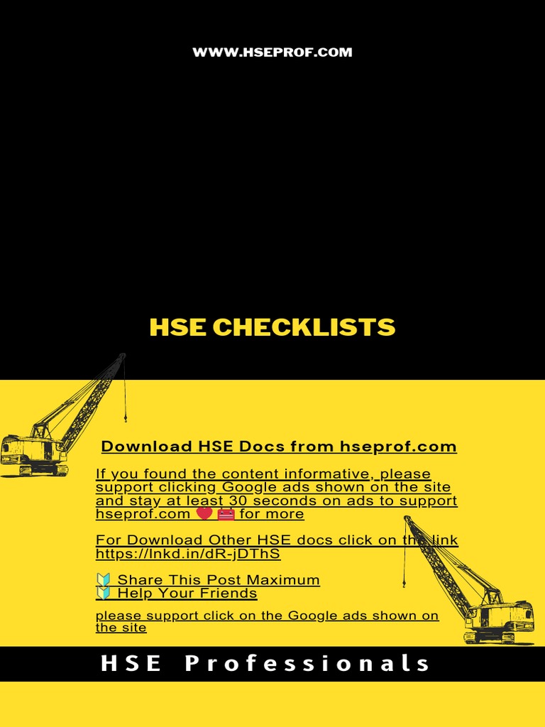 HSE Equipment Inspection Checklist | PDF | Electrical Connector | Truck