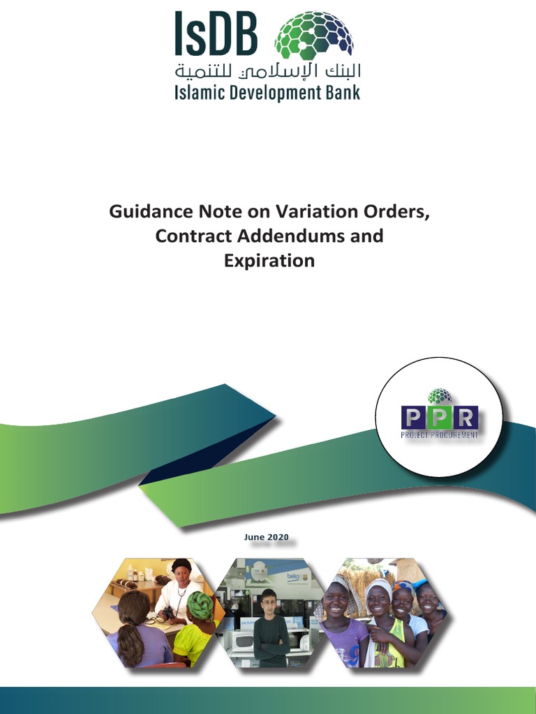 Guidance Note on Variation Orders, Contract Addendums and Expiration (1 ...