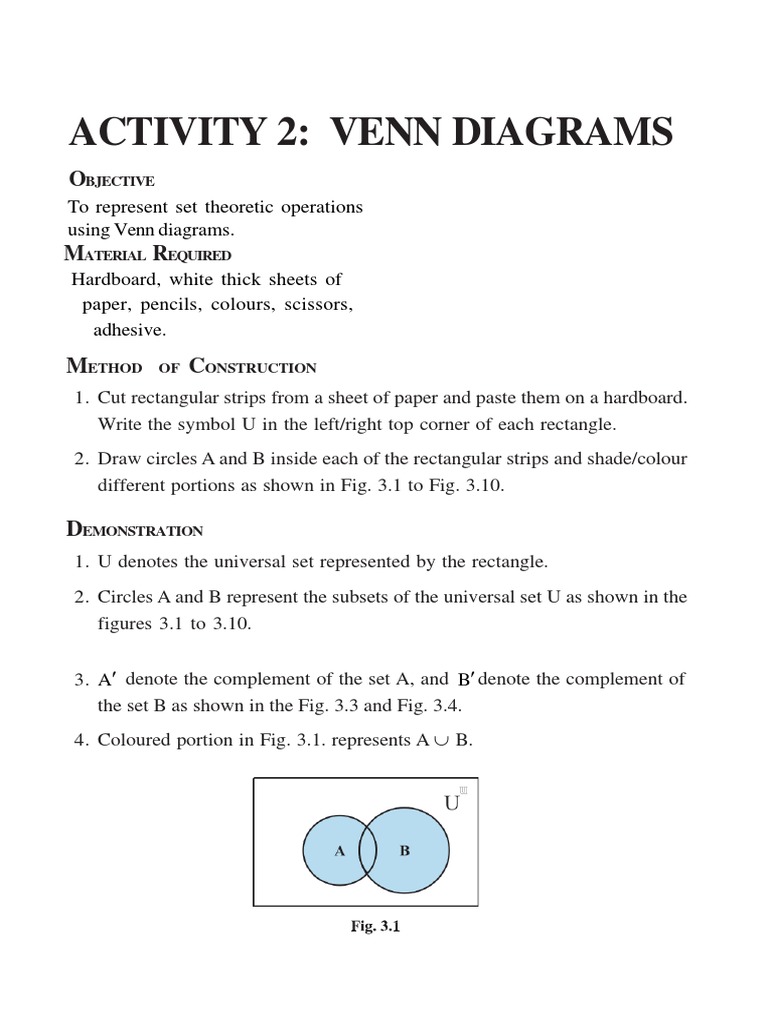 Venn Diagrams for Set Operations | PDF