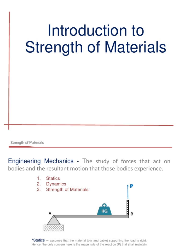 Strength of Materials Overview and Examples | PDF | Strength Of ...