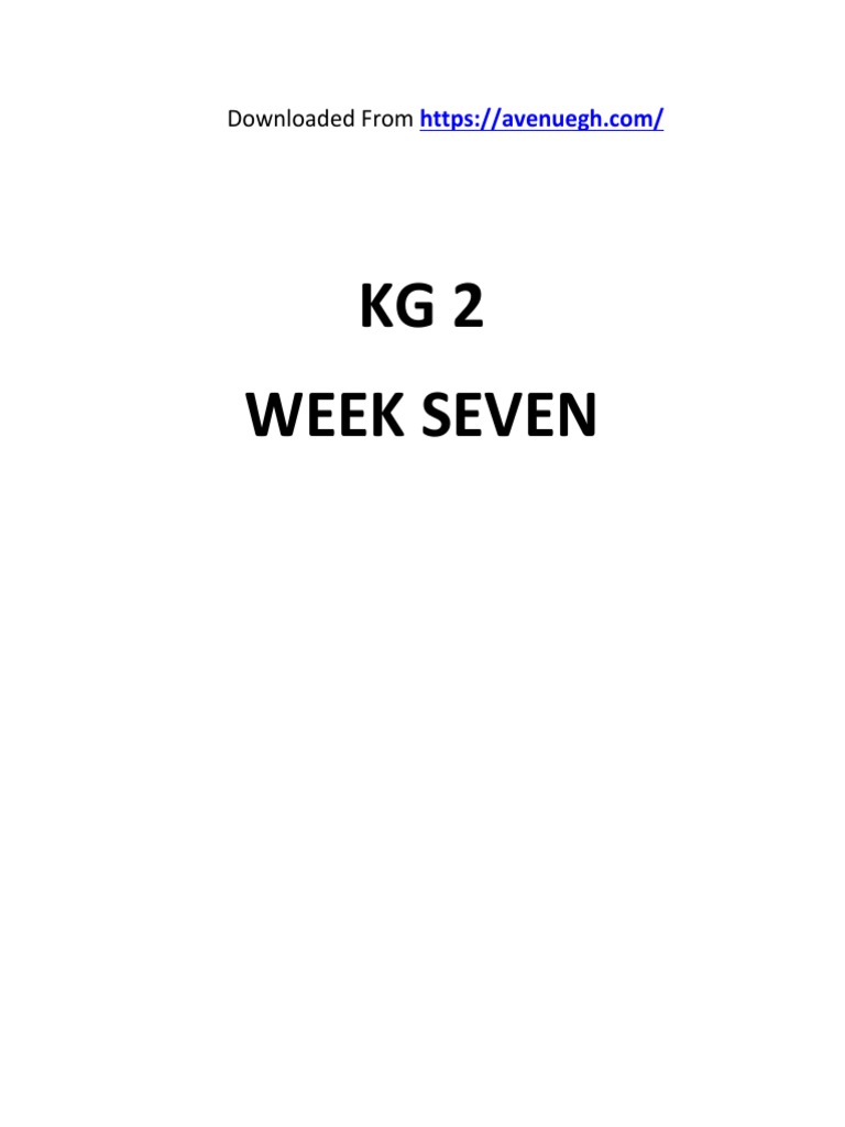 KG2 Week Seven: Downloaded From | Download Free PDF | Learning | Creativity