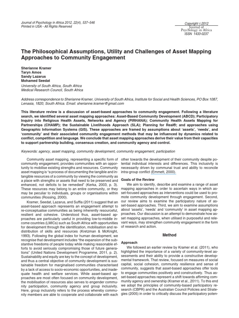 Philosophical Assumptions Utility and CH | PDF | Geographic Information System | Community