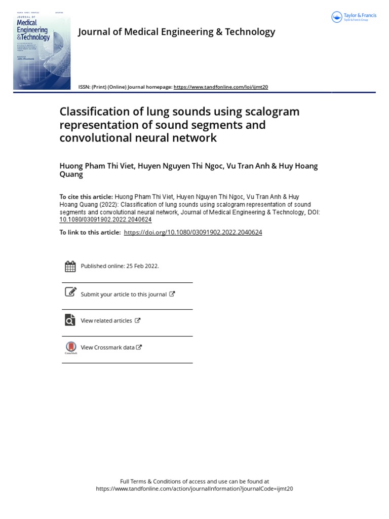 38 Classification of Lung Sounds Using Scalogram Representation of ... 38 Classification of Lung Sounds Using Scalogram Representation of ...