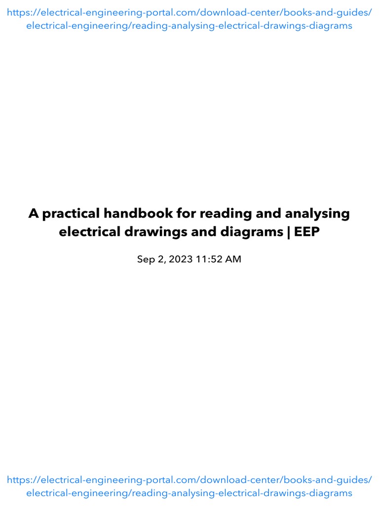 A Practical Handbook For Reading and Analysing Electrical Drawings and ...