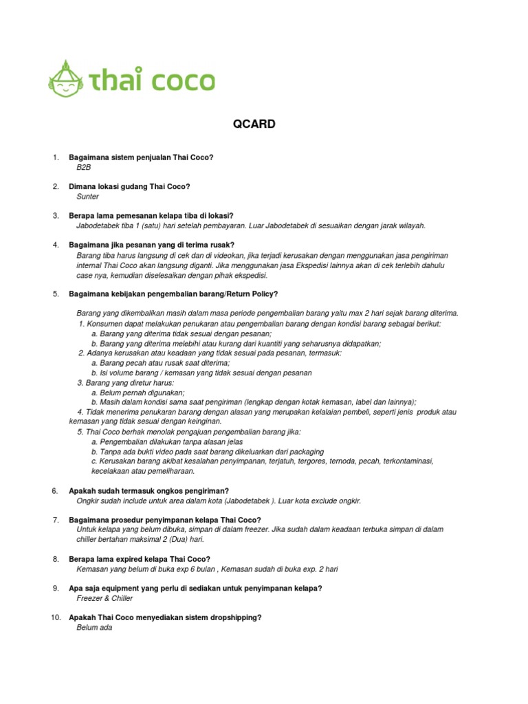 Qcard Thaicoco-Sial Interfood | PDF