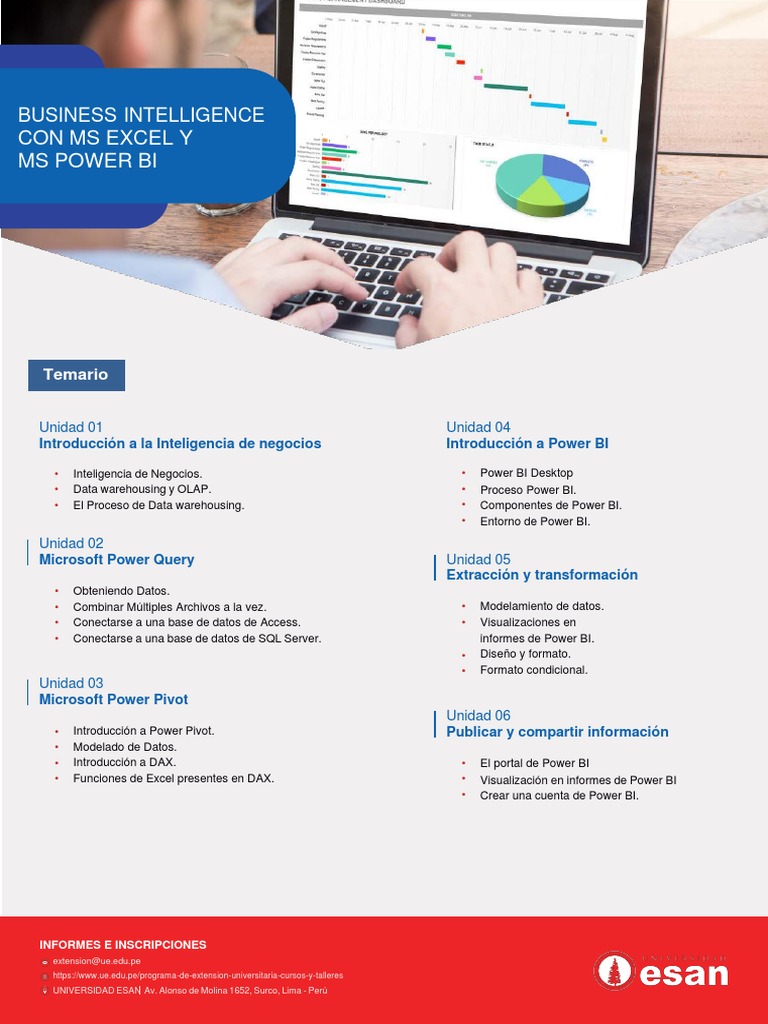 Temario Business Intelligence Con MS Excel y MS Power BI Actual | PDF