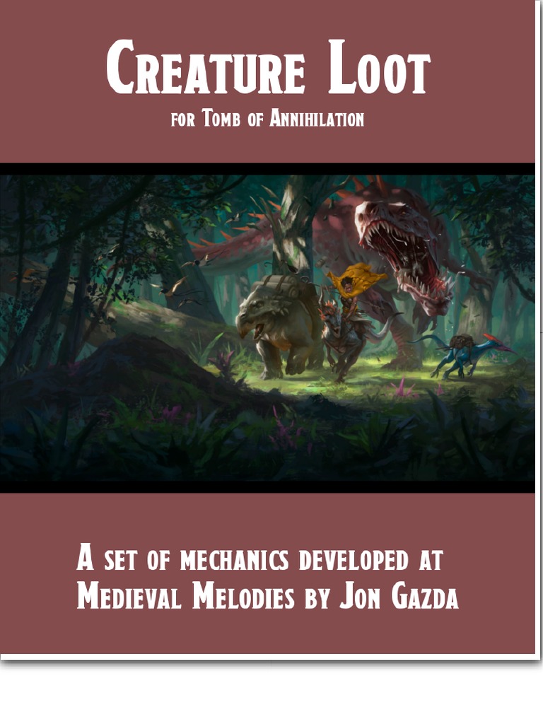 Monster Loot - Tomb of Annihilation GM Binder A4 | PDF