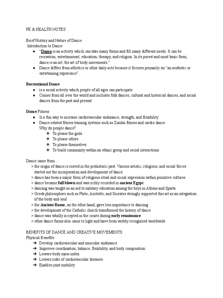 Physical Education Notes | PDF