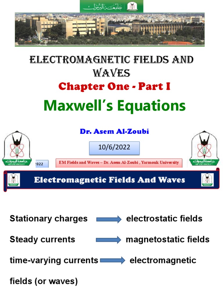 03 Chapter 01 Maxwells Equations Part 1 Pdf Electromagnetic