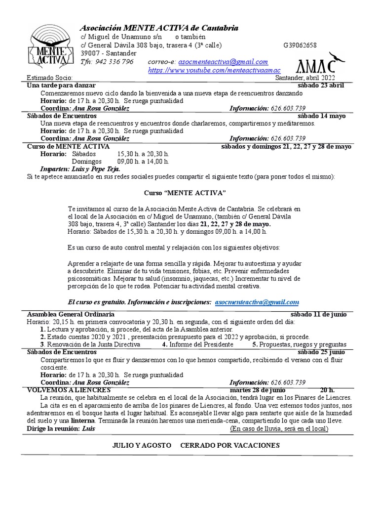 Circular 2022 1 | Descargar gratis PDF | Sicología
