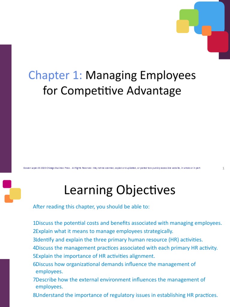 Gowan HRM 4e PPT Ch01 | PDF | Human Resource Management | Recruitment