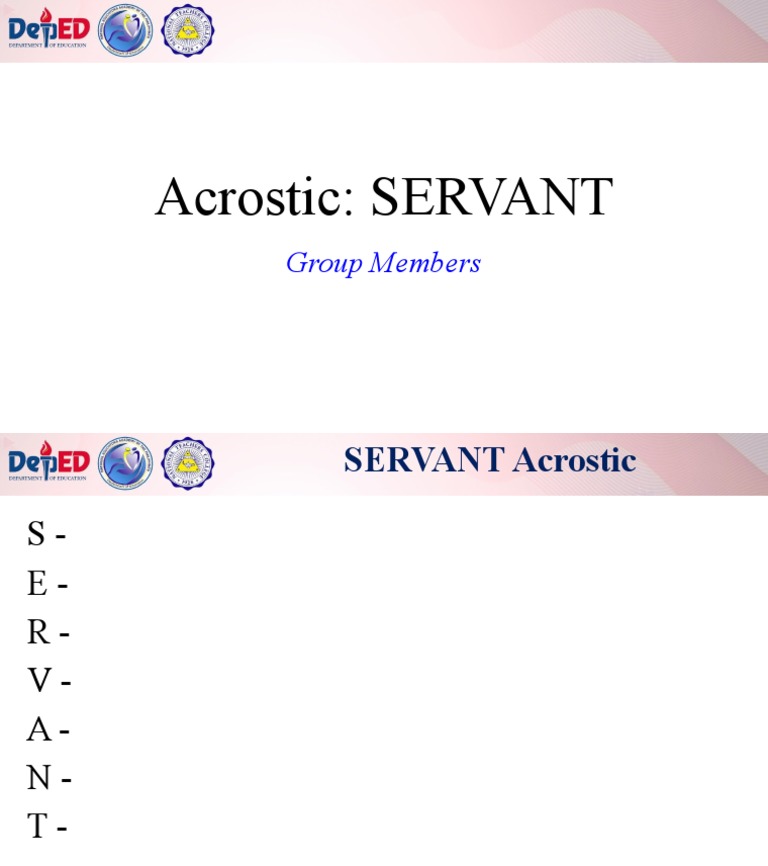 Acrostic for Group Activity | PDF