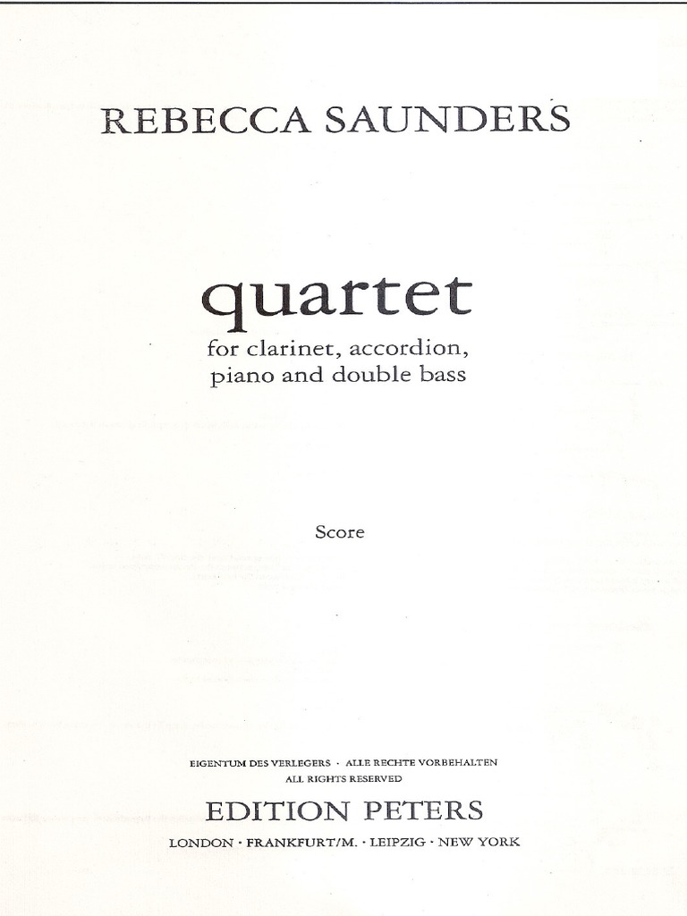 Saunders - Quartet | PDF