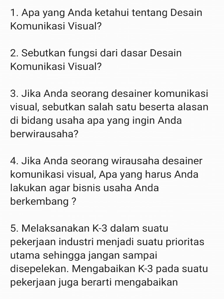 Latihan Soal X DKV | PDF